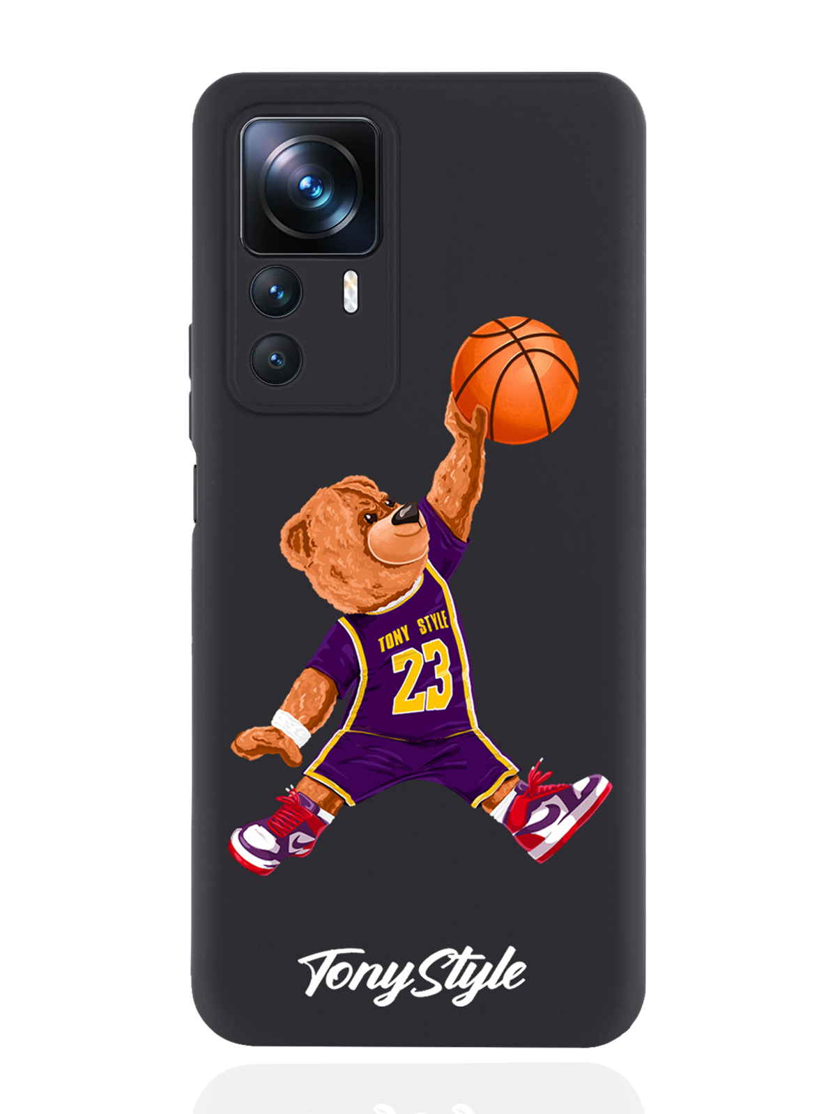 Чехол Tony Style для Xiaomi 12T Tony Style баскетболист с мячом черный