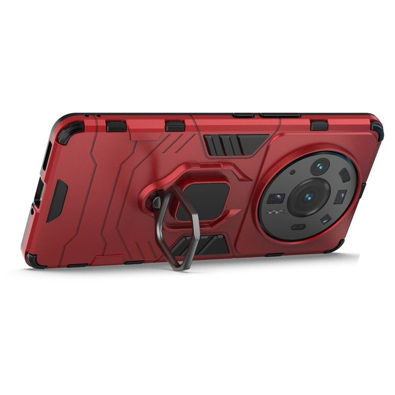 Противоударный чехол с кольцом Panther Case для Xiaomi Mi 12S Ultra (красный)