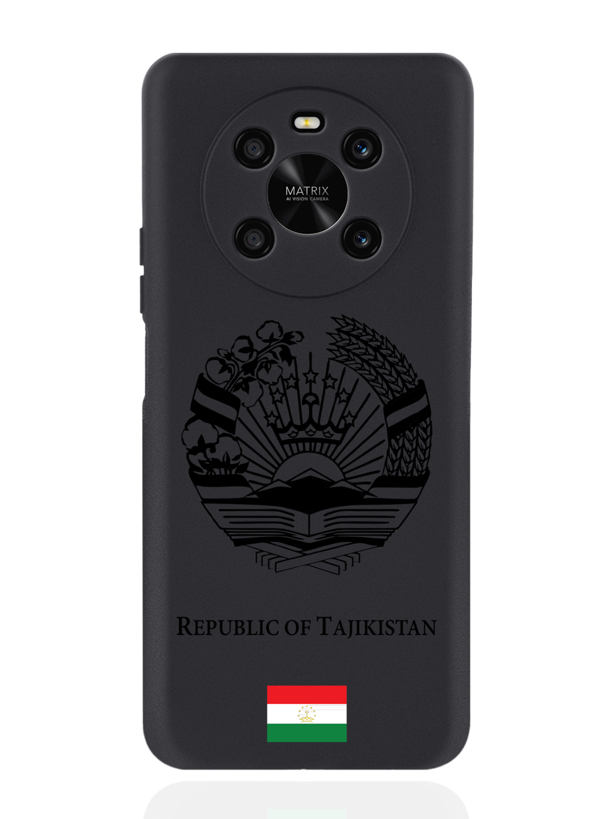 Чехол SignumCase для Honor X9 Черный лаковый Герб Таджикистана черный