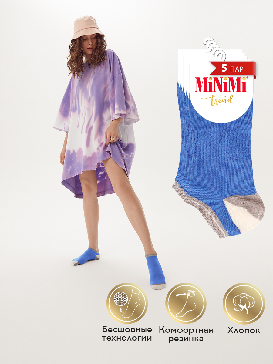 Комплект носков женских Minimi Basic SNL-517306 синих 35-38