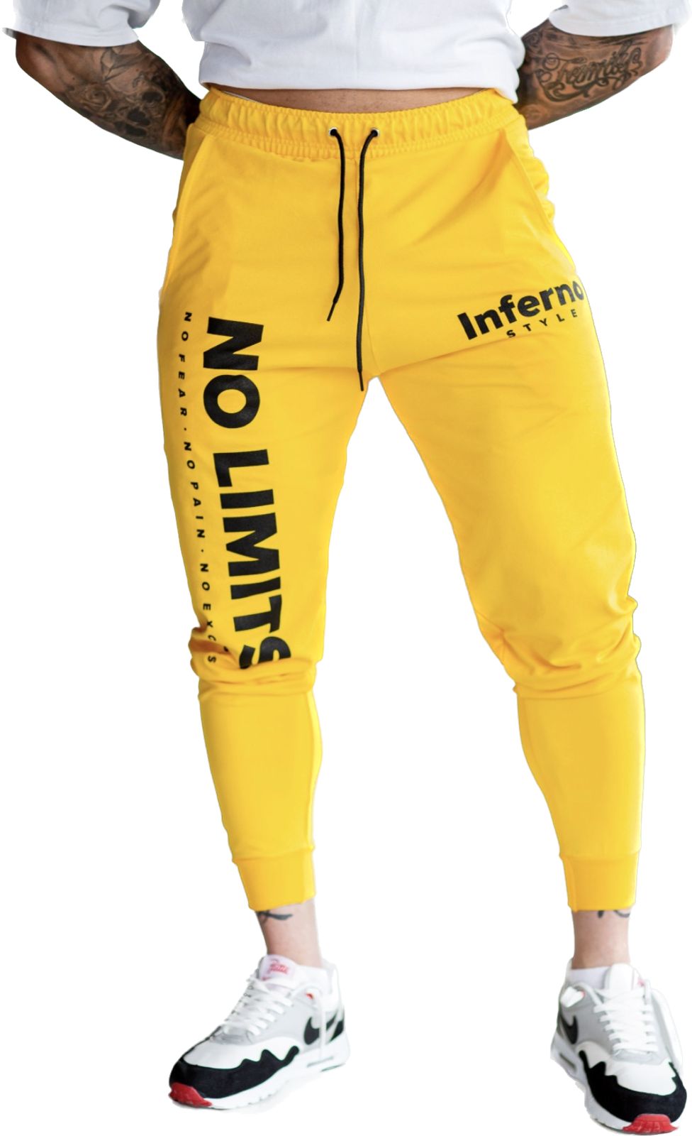 Спортивные брюки мужские INFERNO style Б-001-002-05 желтые XL