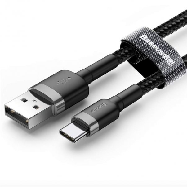 Кабель USB-Type-C Baseus Cafule Gray/Black 0.5m