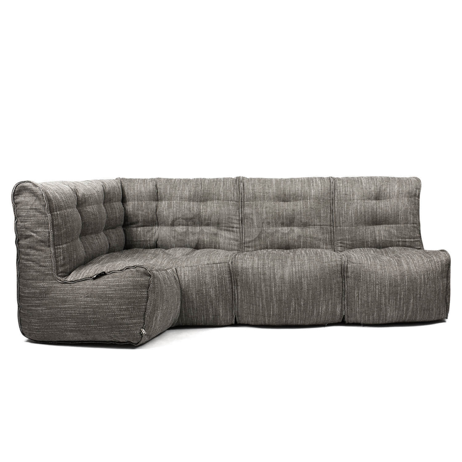 Бескаркасный модульный диван GoodPoof Мод L-II one size, рогожка, Natural Grey