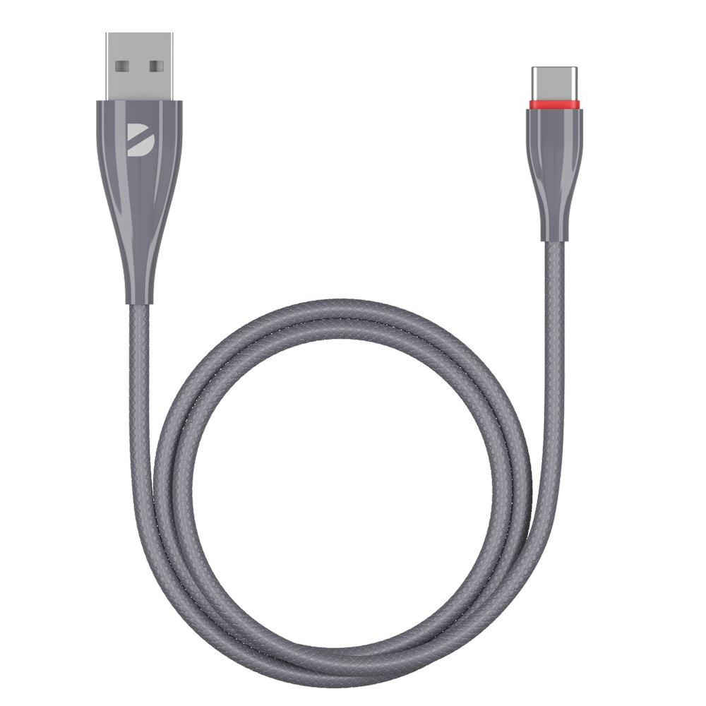 Кабель DEPPA  Ceramic USB - USB-C, 1м, серый/72289