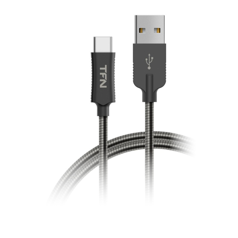 Кабель TFN Forza microUSB steel 1.0 m (серебристый)