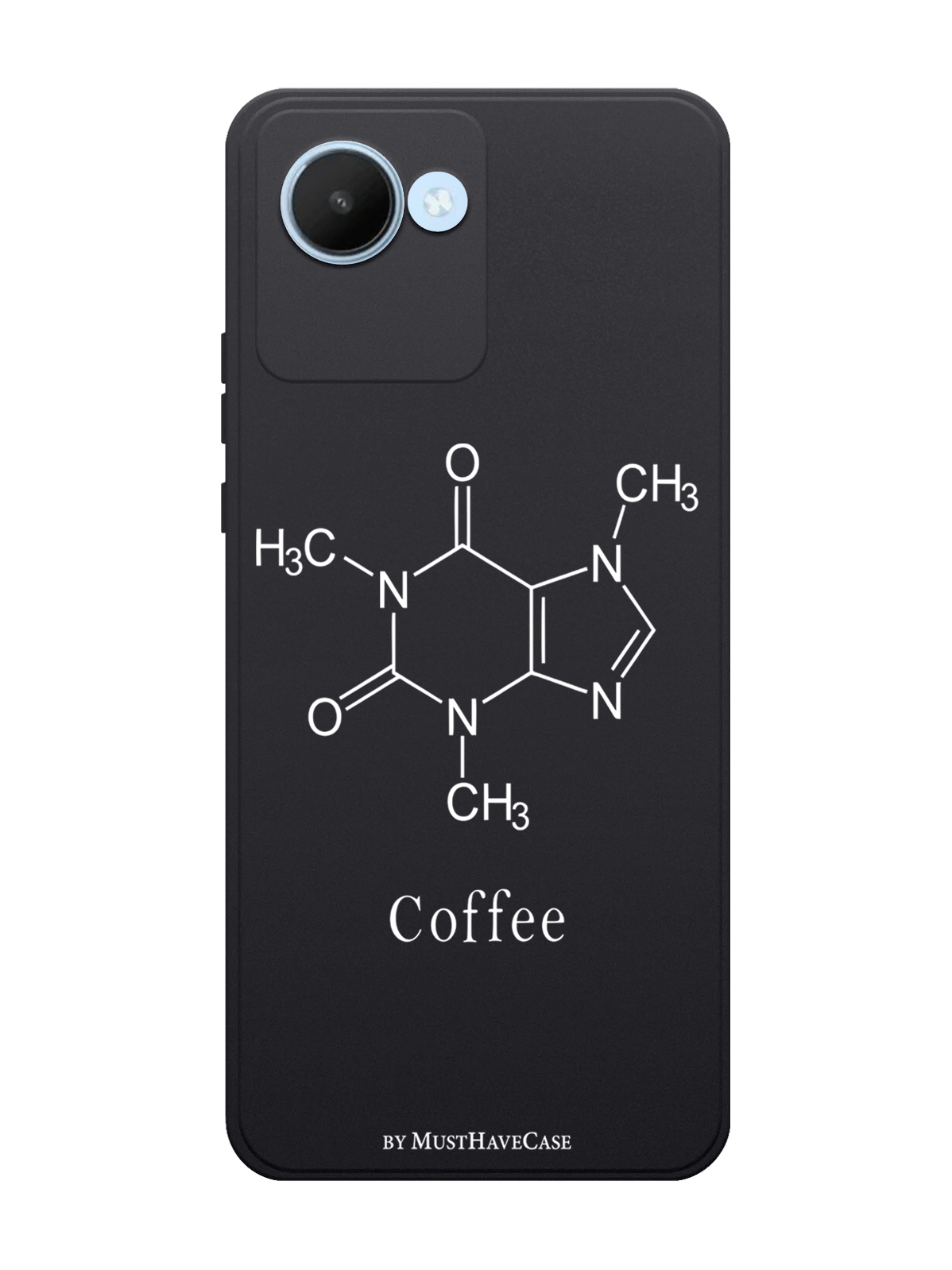 Чехол MustHaveCase для realme C30 Молекула кофе черный