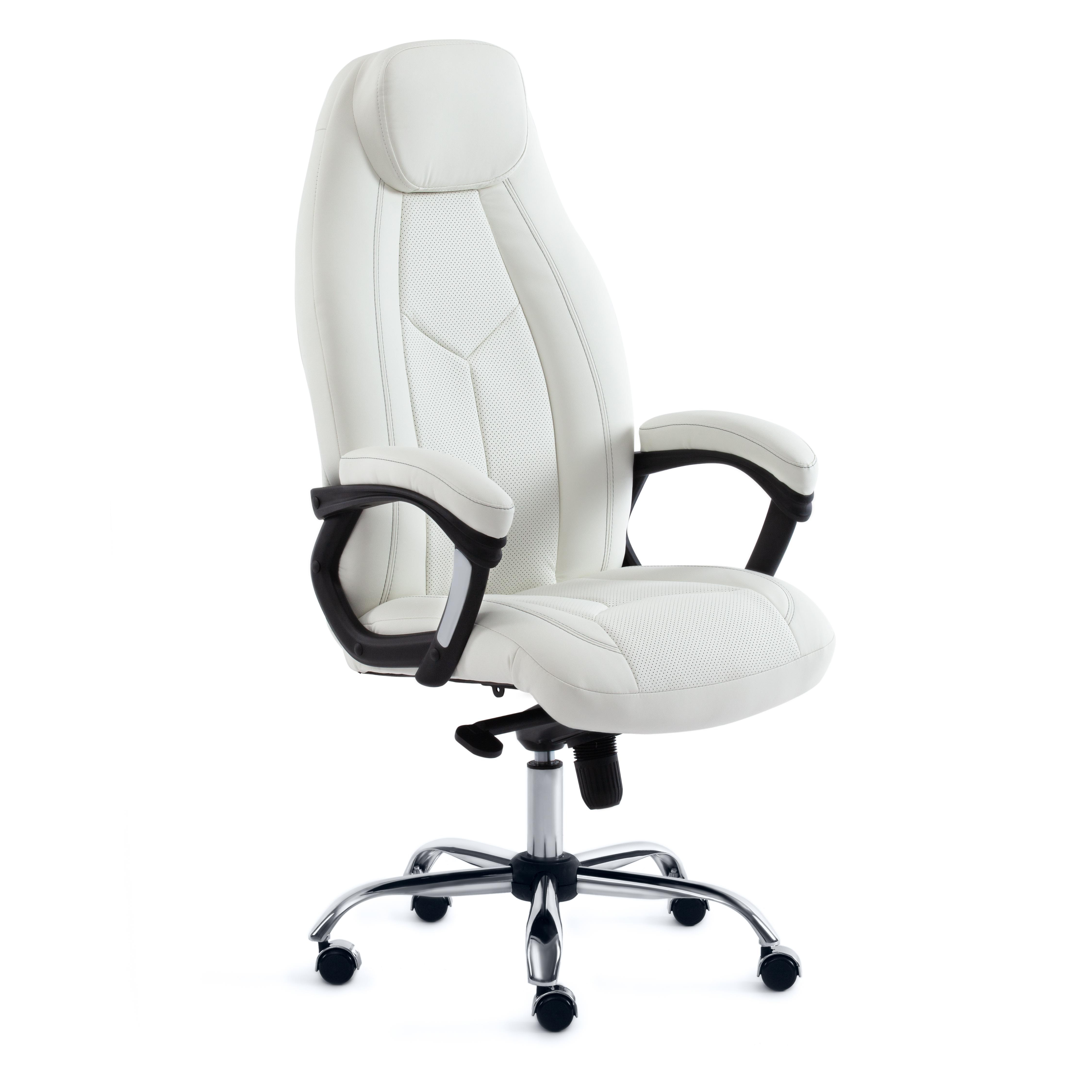 Кресло компьютерное офисное на колесиках ортопедическое Tetchair BOSS белый
