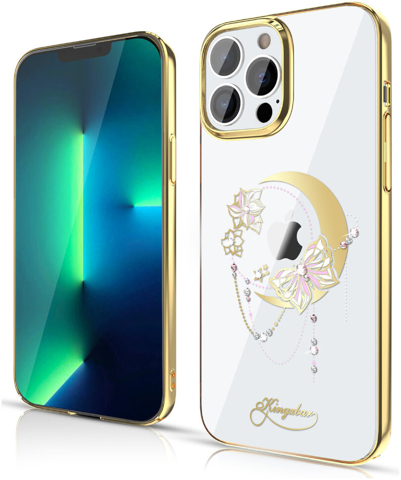 Чехол Kingxbar Moon series для iPhone 13 Pro, цвет "Золотая бабочка" (6959003552594)