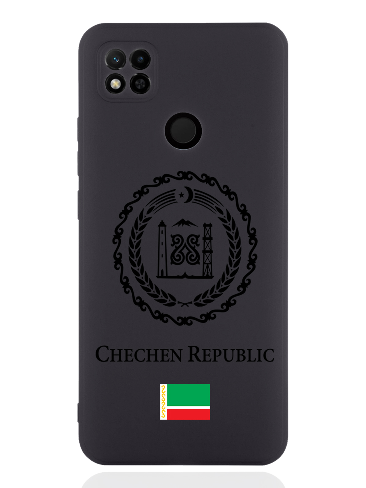 Чехол SignumCase для Xiaomi Redmi 10A Черный лаковый Герб Чечни черный
