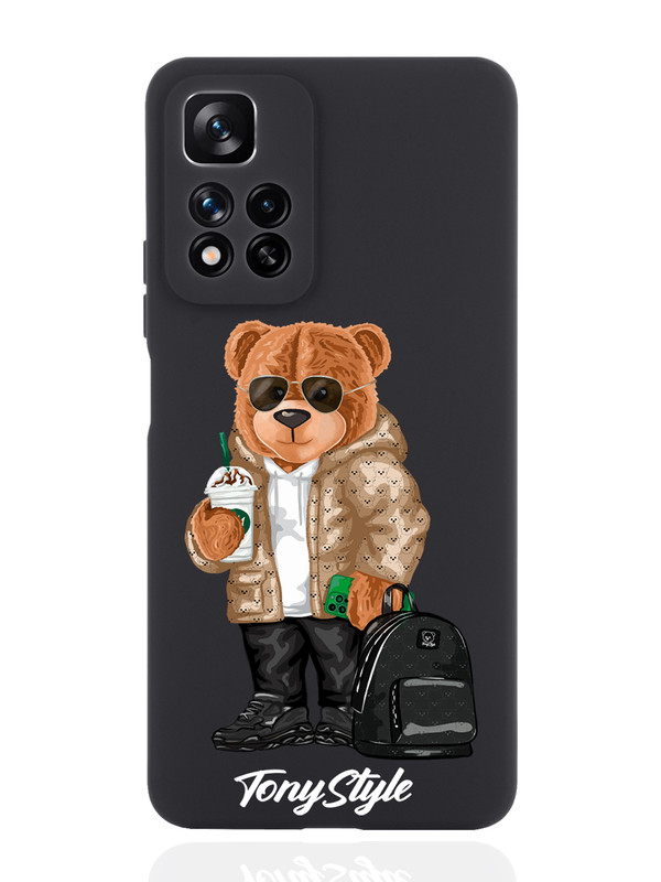 Чехол Tony Style для Xiaomi Redmi Note 11 Pro Plus 5G Tony Style в очках черный