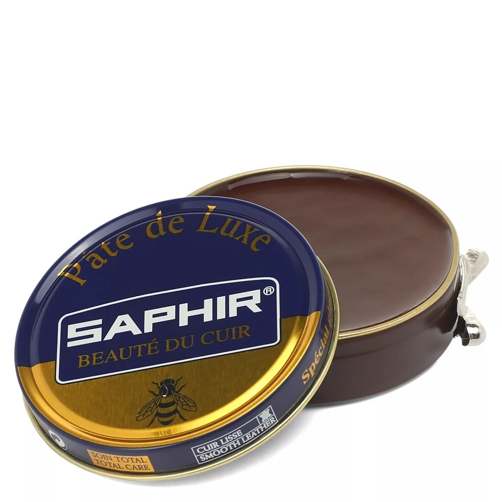 Крем для гладкой кожи Saphir Pate De Luxe Medium brown (Средне-коричневый) 50 мл