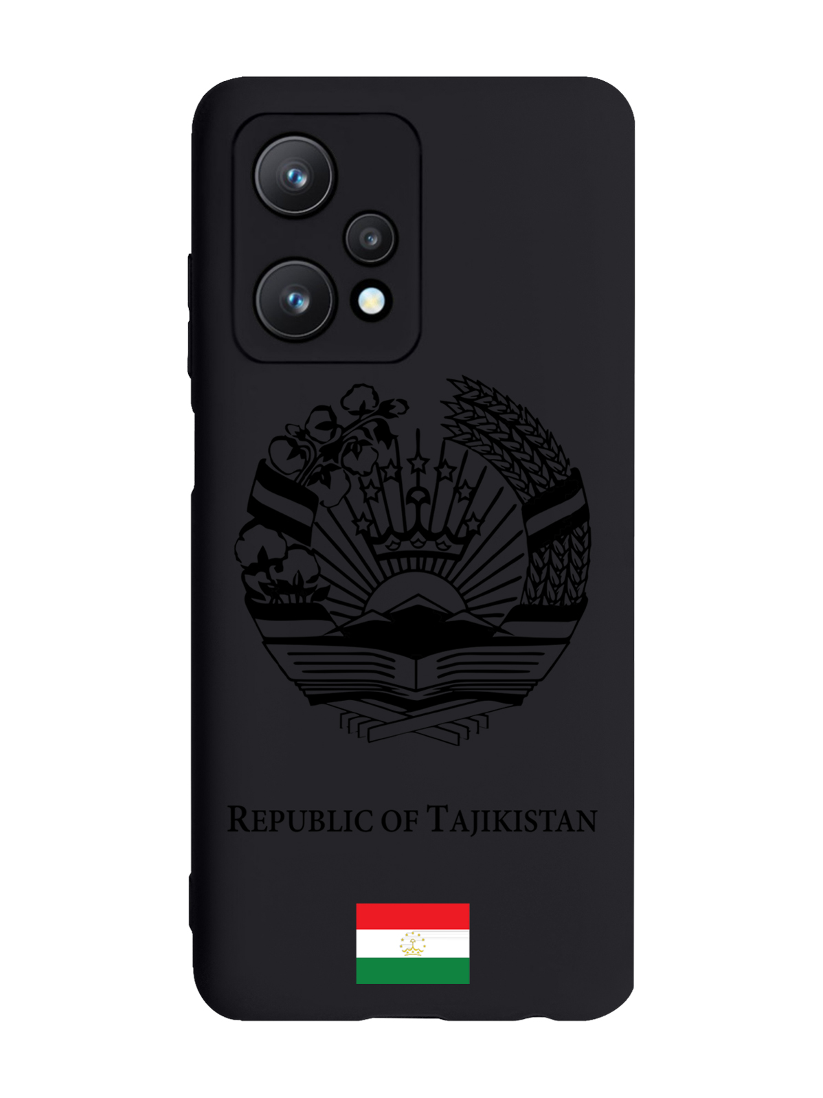 Чехол SignumCase для realme 9 Pro 5G Черный лаковый Герб Таджикистана черный