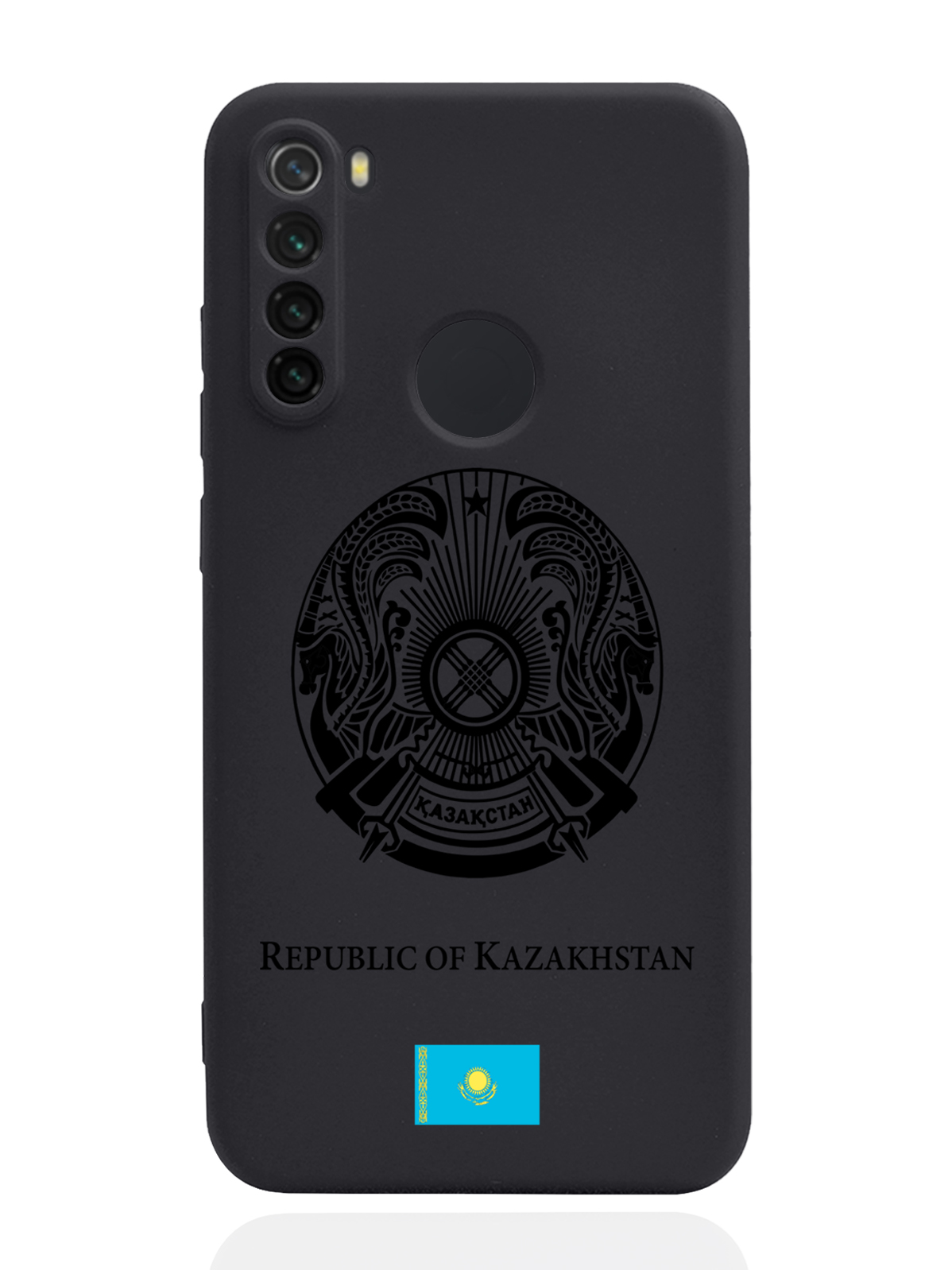 Чехол SignumCase для Xiaomi Redmi Note 8 Черный лаковый Герб Казахстана черный
