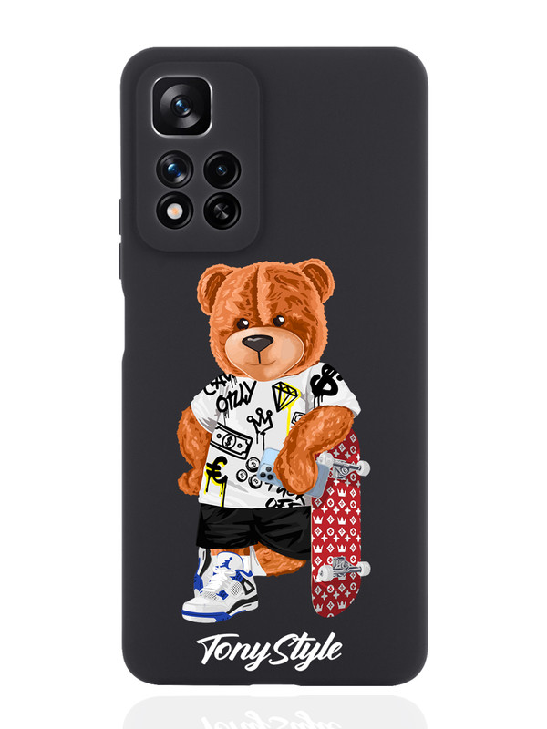 Чехол Tony Style для Xiaomi Redmi Note 11 Pro Plus 5G Tony Style со скейтом черный