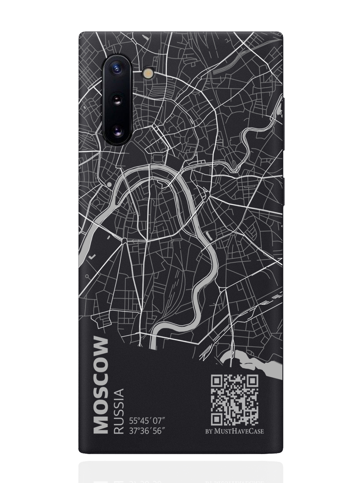 Чехол MustHaveCase для Samsung Galaxy Note 10 Карта Москвы черный