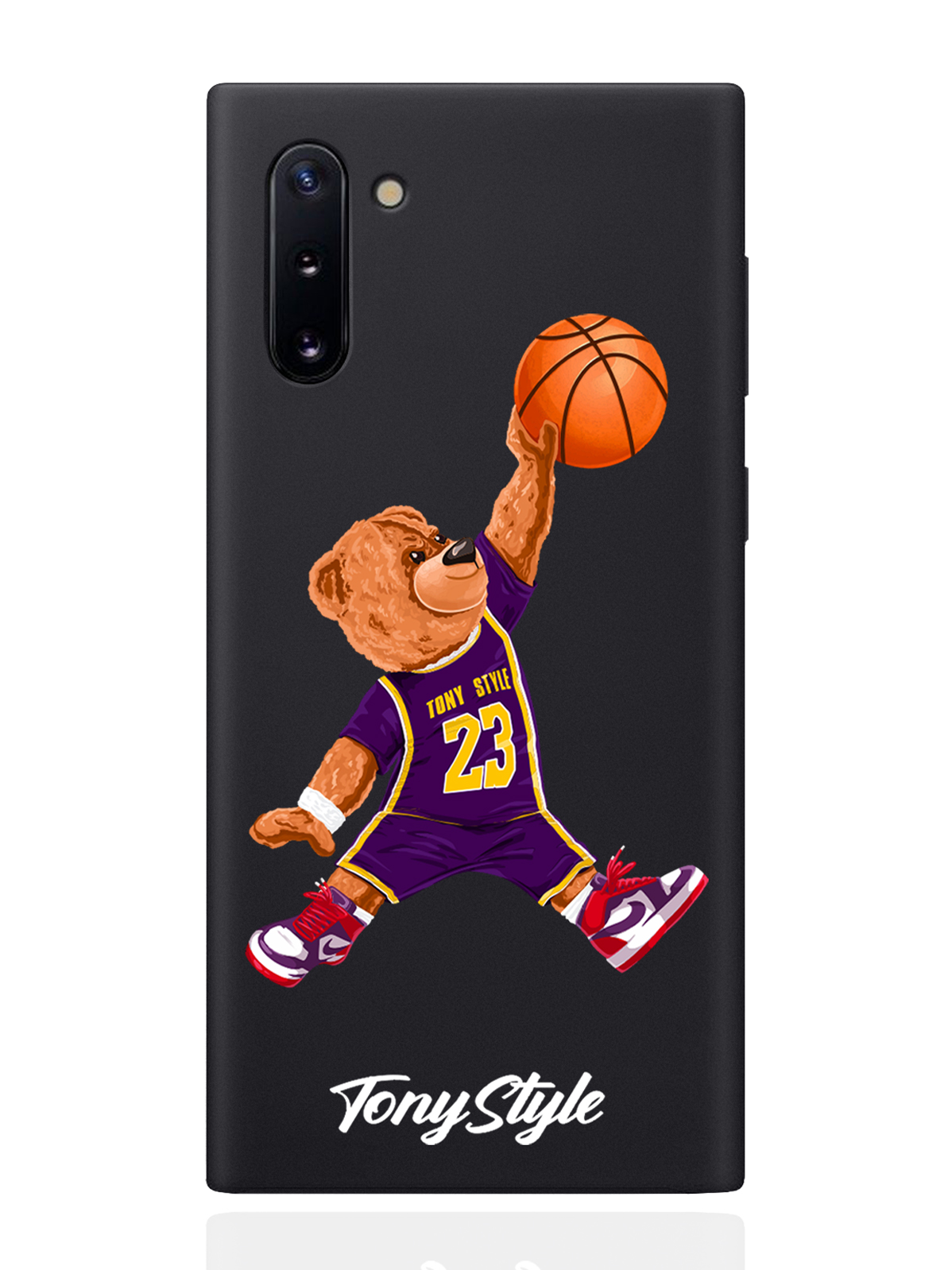 Чехол Tony Style для Samsung Galaxy Note 10 Tony Style баскетболист с мячом черный