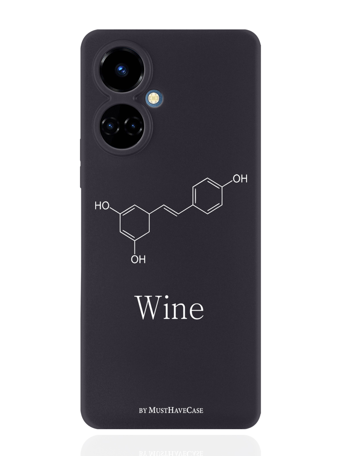 Чехол MustHaveCase для Tecno Camon 19/19 Pro 4G Молекула вина черный