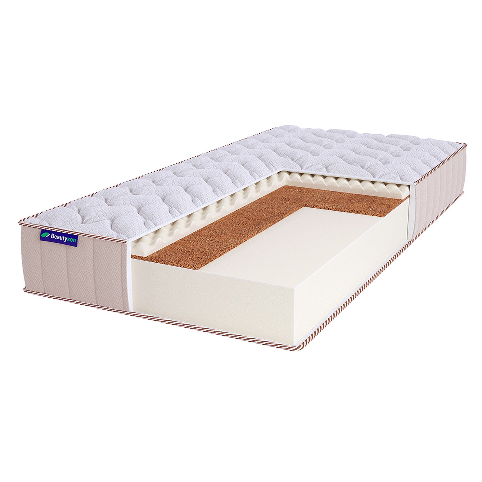 Матрас Beautyson Roll Foam 14 Cocos Sens Lux, 110х180, 20 см, беспружинный