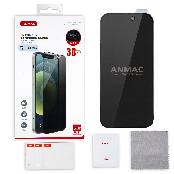 Защитное стекло Anmac для iPhone 14 Pro 3D Privacy с сеточкой