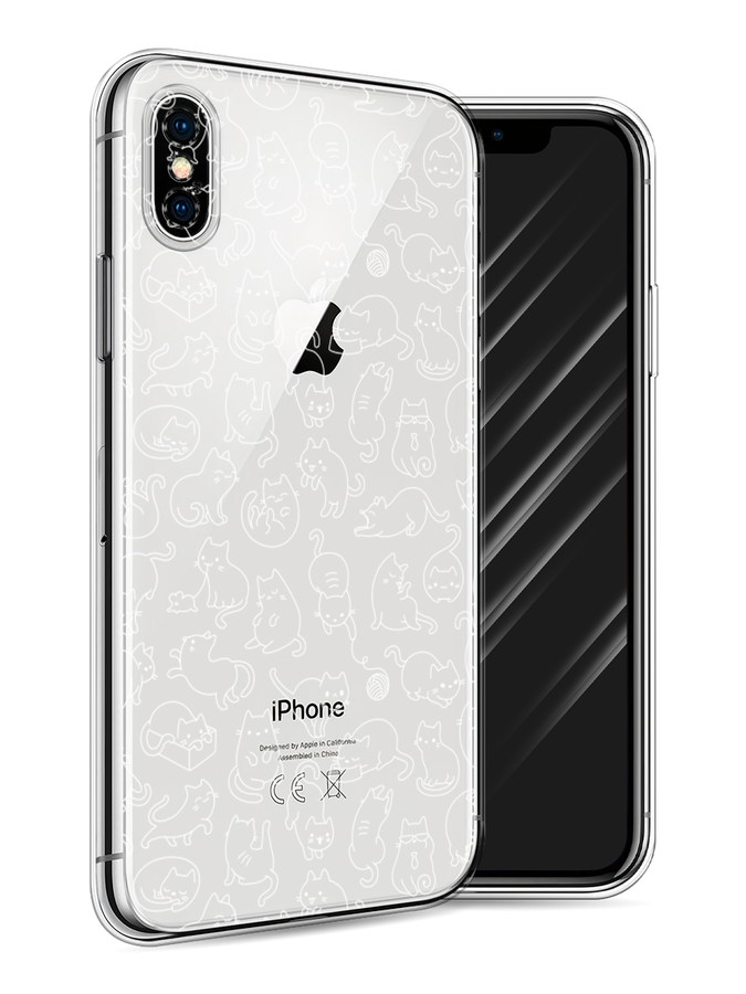 Чехол Awog на Apple iPhone X (10) / Айфон X (10) "Шкодливые котики"