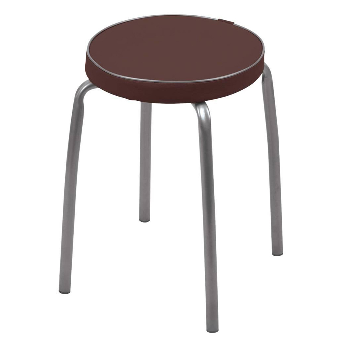 Табурет Nika Фабрик 2, с мягким сиденьем, 32 см, коричневый