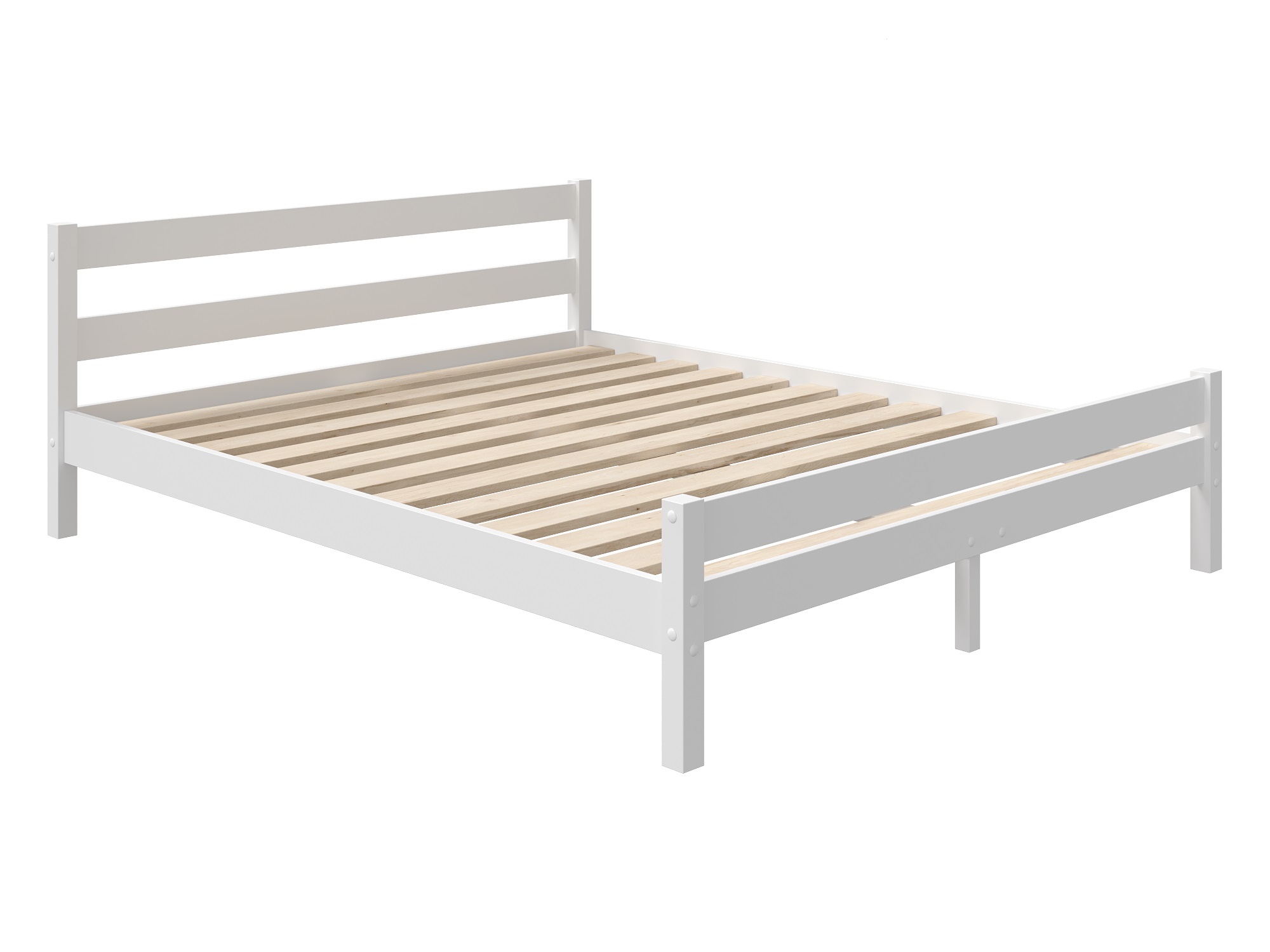 Кровать двуспальная деревянная из массива березы КРОВАТЬ для ВАС Омега 140х200 см