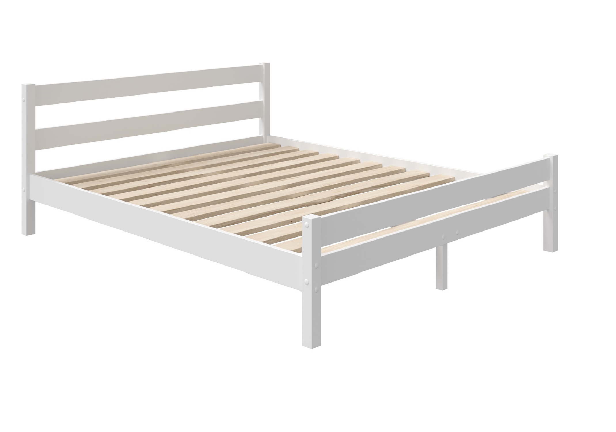 Кровать двуспальная деревянная из массива березы КРОВАТЬ для ВАС Омега 180х200 см