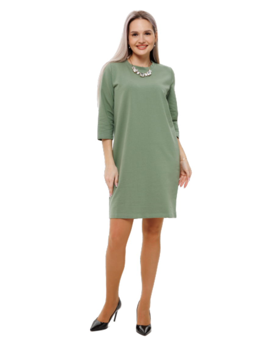 Платье женское Elenatex П-145 зеленое 60 RU