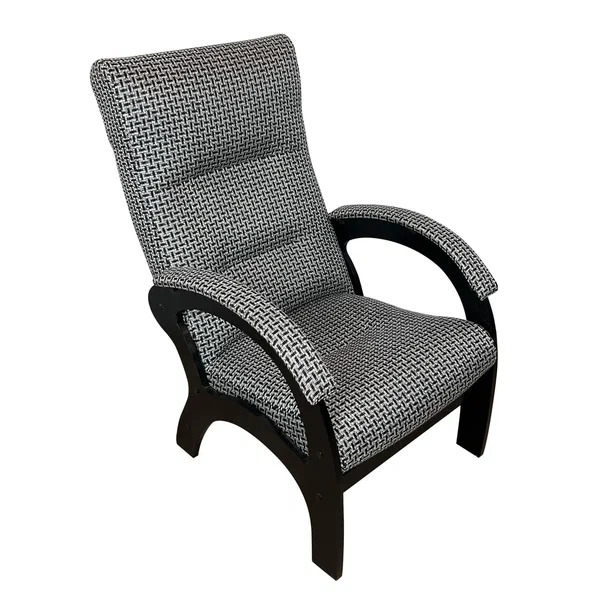 Кресло мягкое для отдыха Solarius Классика с обивкой из рогожки, цвет серый