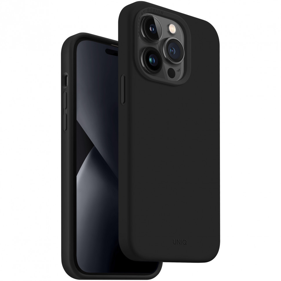 Чехол uniq lino для iphone 14 pro max, черный (black) (ip6.7pm(2022)-linoblk)