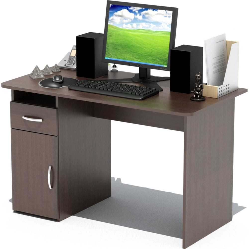 Письменный стол СОКОЛ с тумбой венге СПм-03.1 СПм03.1В5
