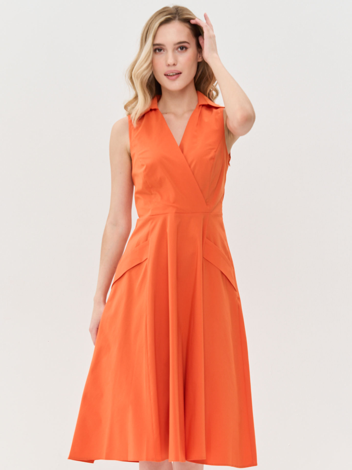 Платье женское BE YOU 7231-30063 оранжевое 42 RU
