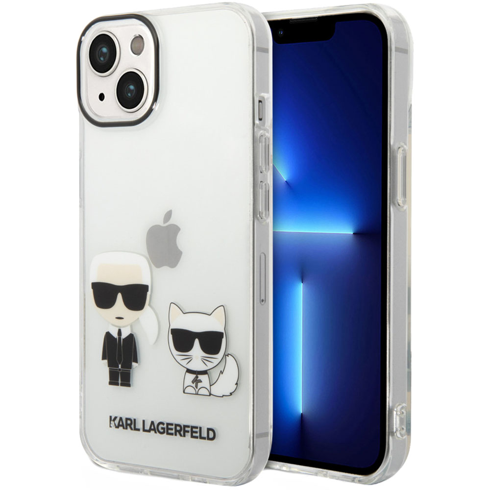 Панель-накладка Karl Lagerfeld PC/TPU Karl & Choupette Hard Transparent для iPhone 14