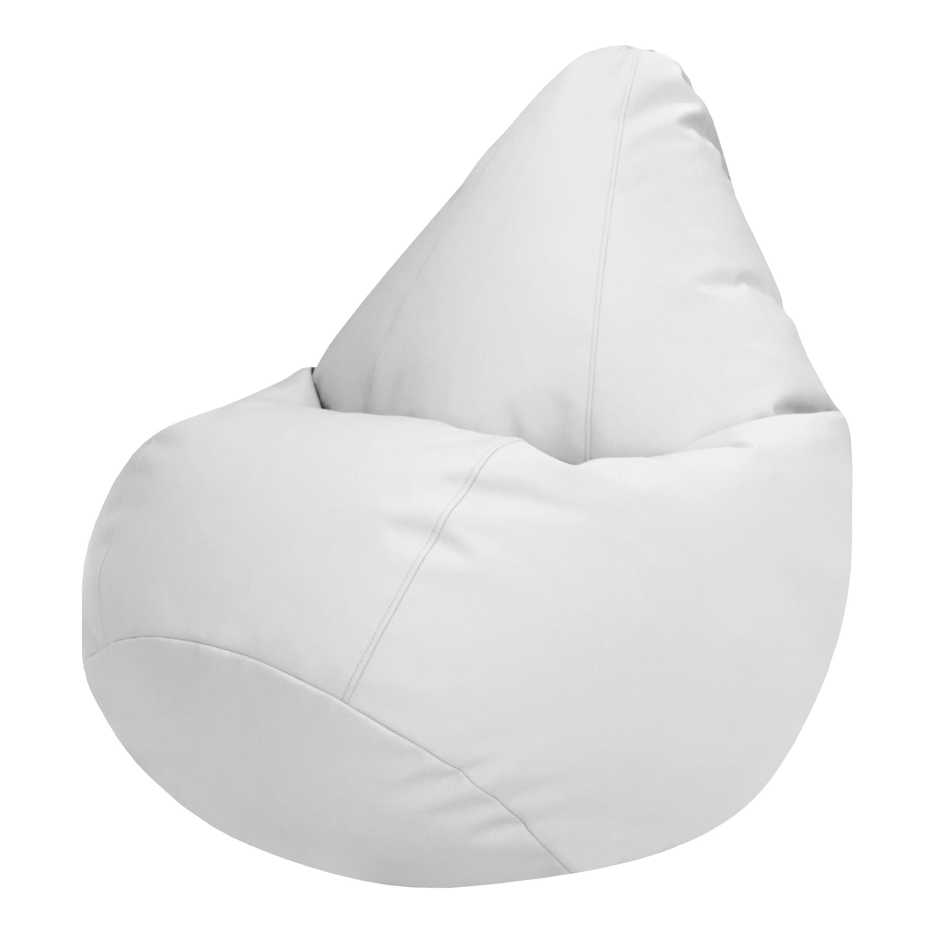 Кресло-мешок папа пуф экокожа белый xl 125x85