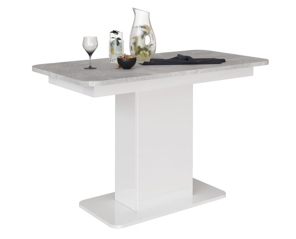 Обеденный стол Мебель-Комплекс СО-3 Белый/Ателье светлый