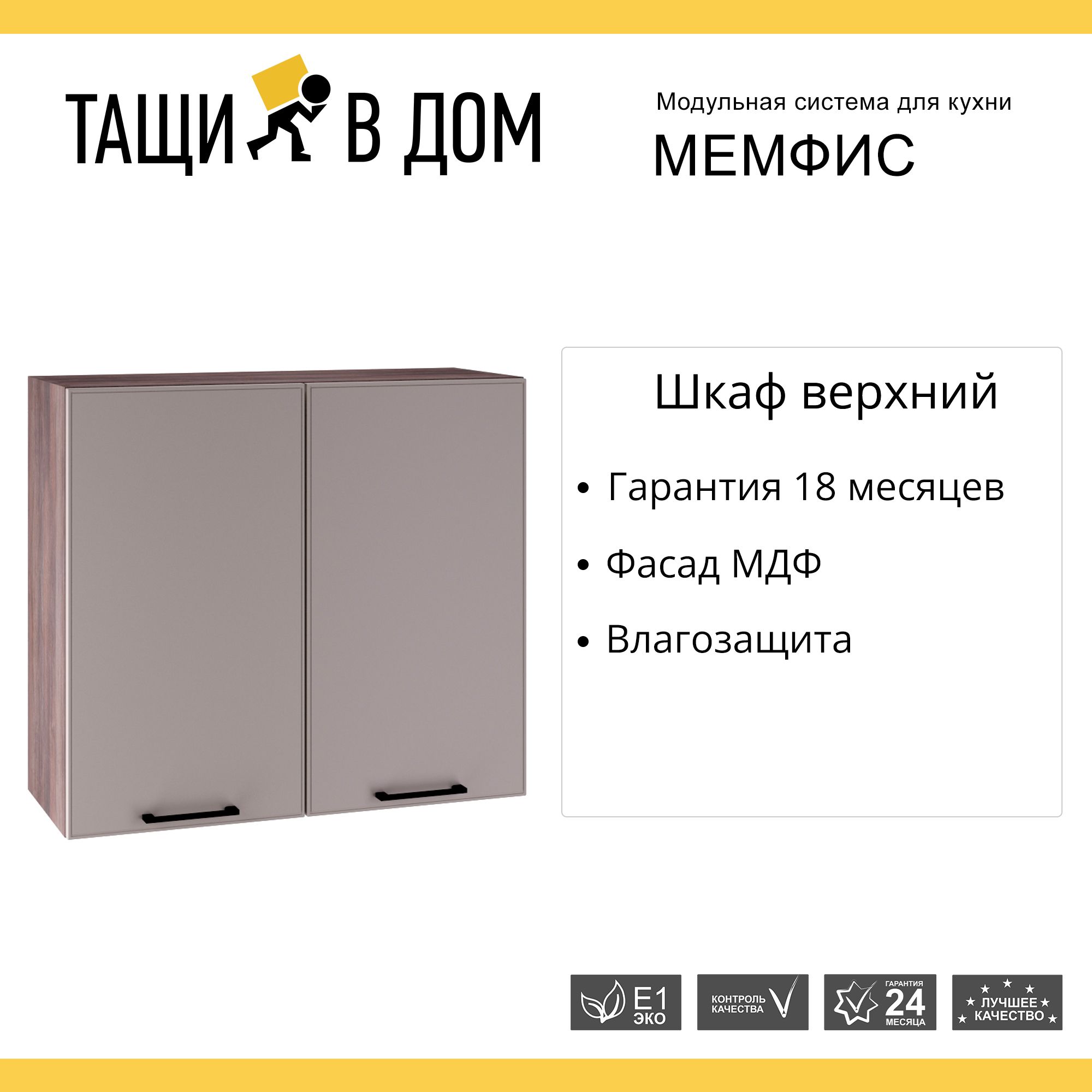 Кухонный модуль настенный Сурская мебель Мемфис, 80х71,6х31,8 см, 1 шт.