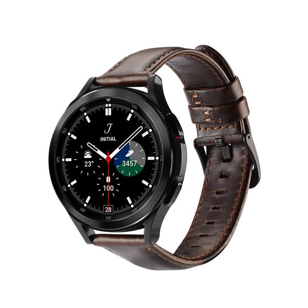 Кожаный ремешок Dux Ducis для Samsung Galaxy Watch, Business Version, 20мм, коричневый