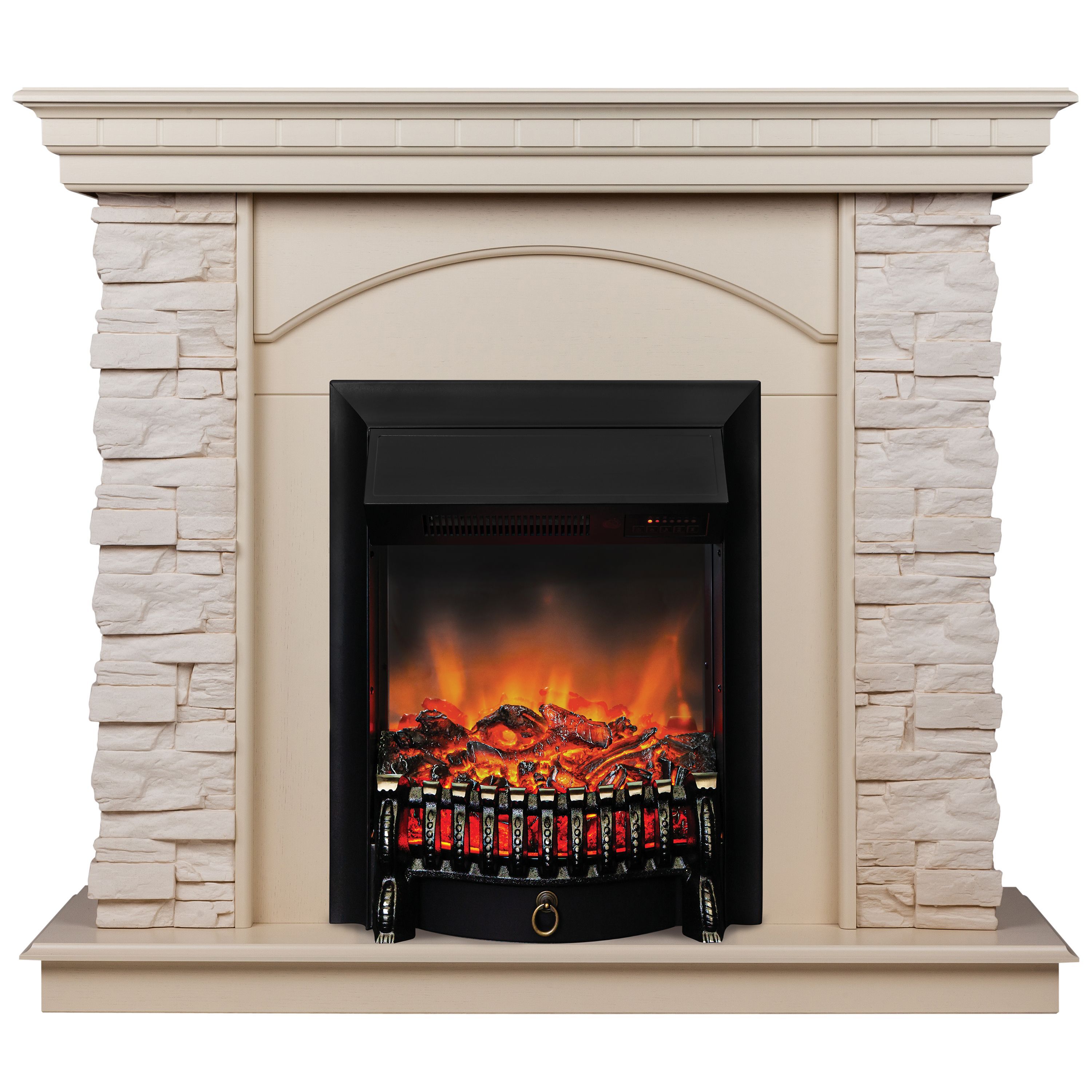 Электрокамин RealFlame Elford VR STD/EUG/25.5/HL/24 WT-614 с очагом Fobos Lux Black