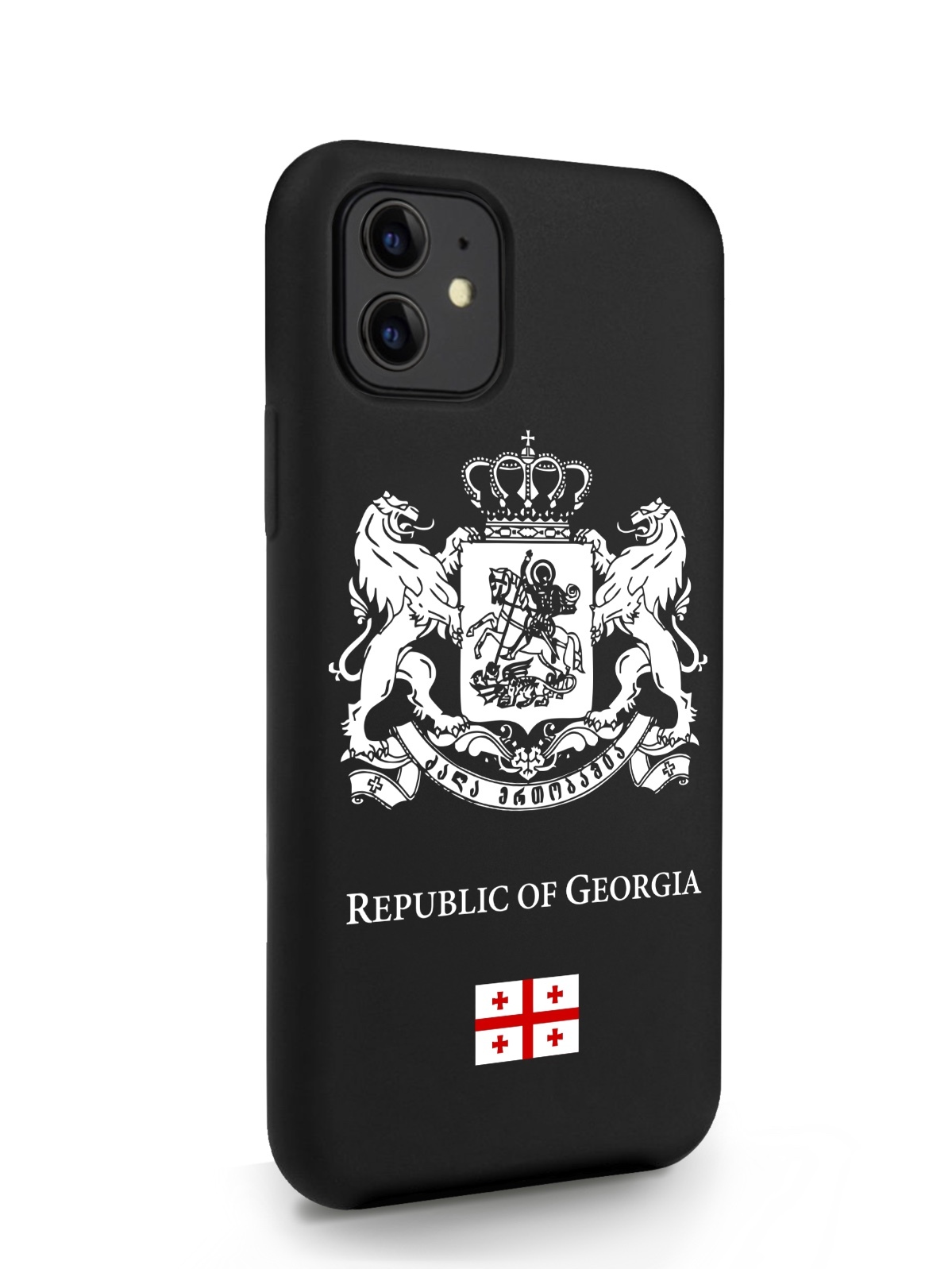 Черный SignumCase для iPhone 11 Белый Герб Грузии черный