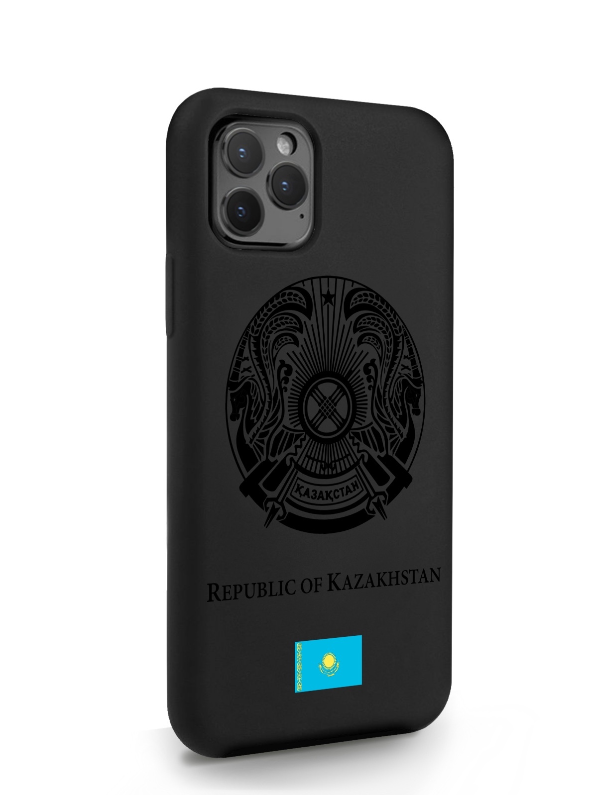 Черный SignumCase для iPhone 11 Pro Черный лаковый Герб Казахстана черный