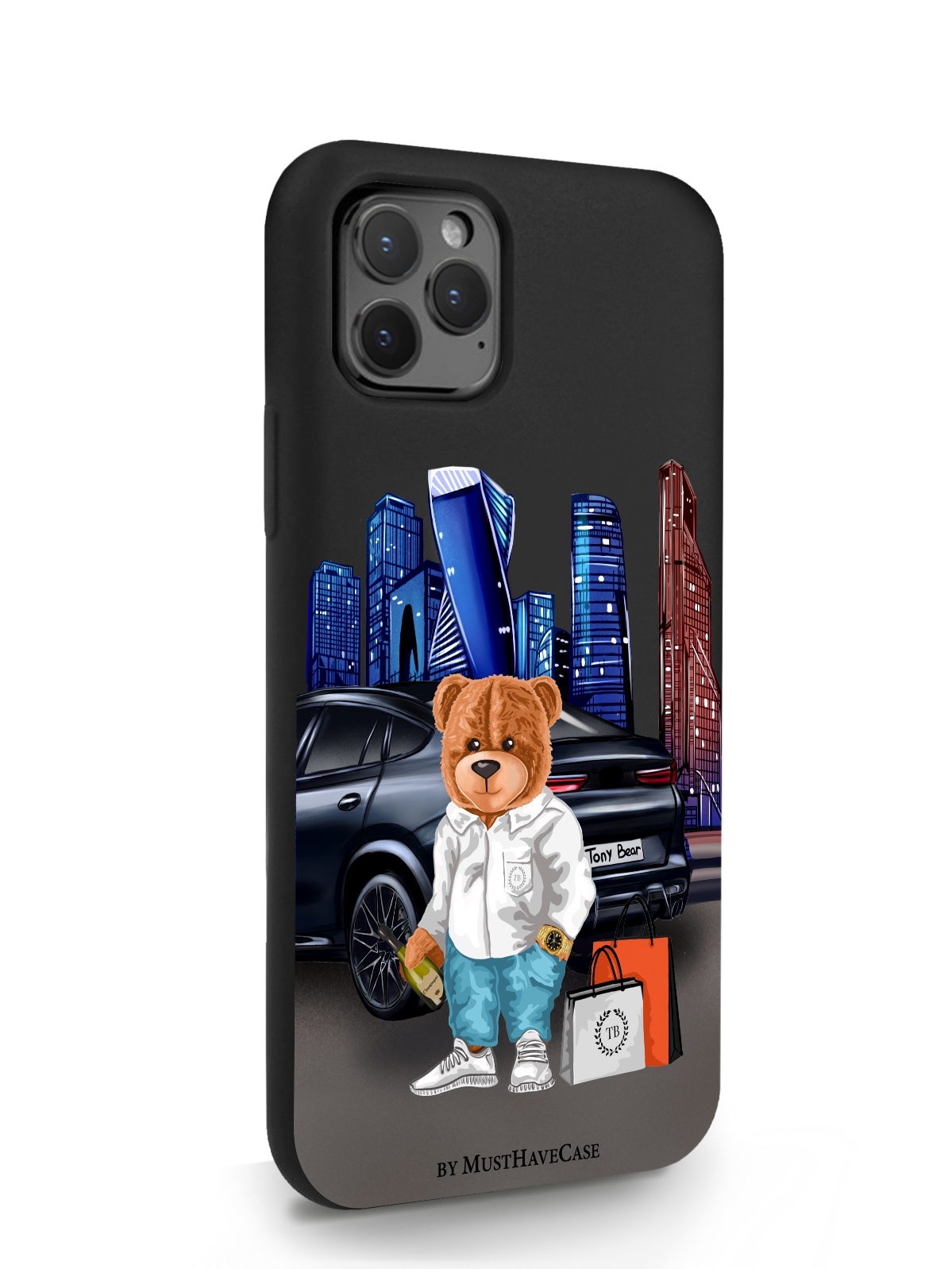 Черный MustHaveCase для iPhone 11 Pro Тони Москва Сити черный