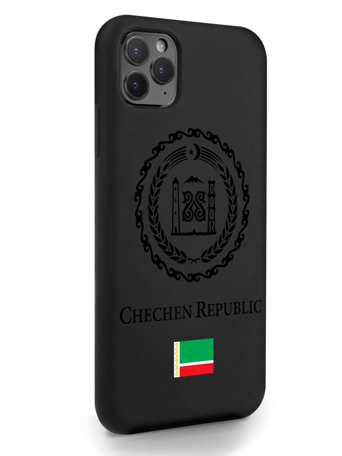 Черный SignumCase для iPhone 11 Pro Max Черный лаковый Герб Чечни черный