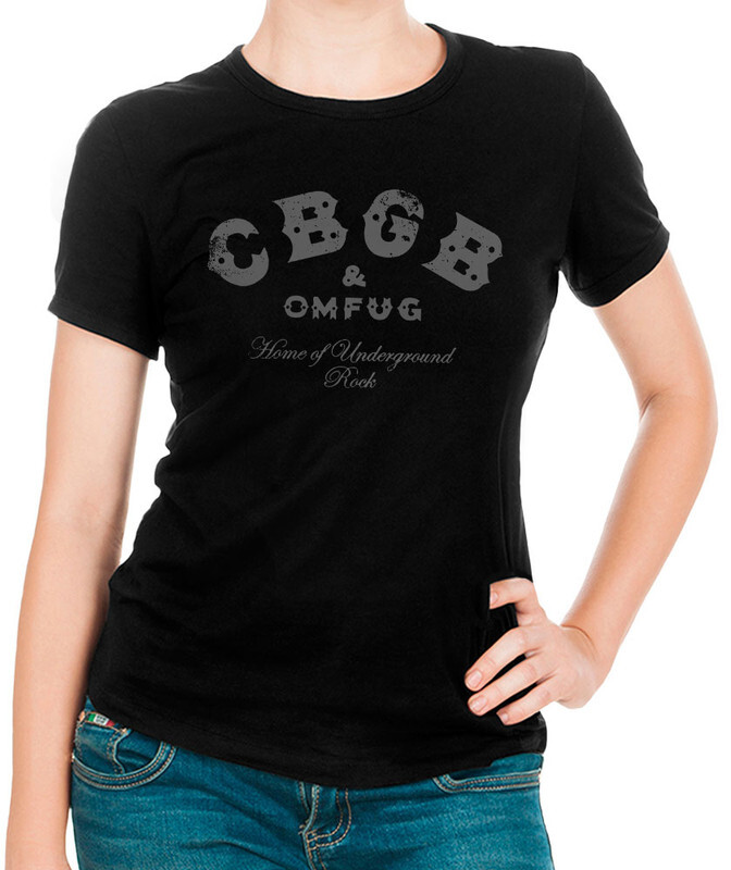 Футболка женская Design Heroes CBGB And OMFUG Рок Клуб черная 2XL