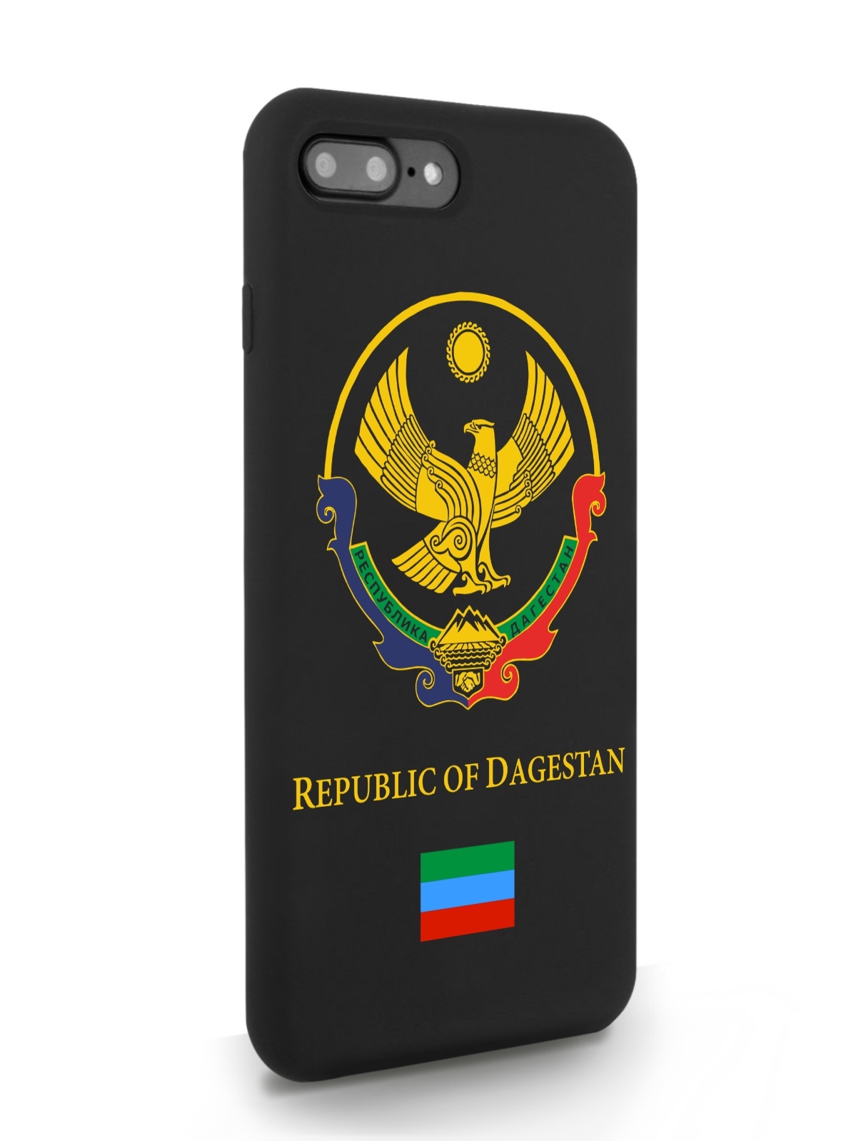 Черный SignumCase для iPhone 7/8 Plus Герб Дагестана черный