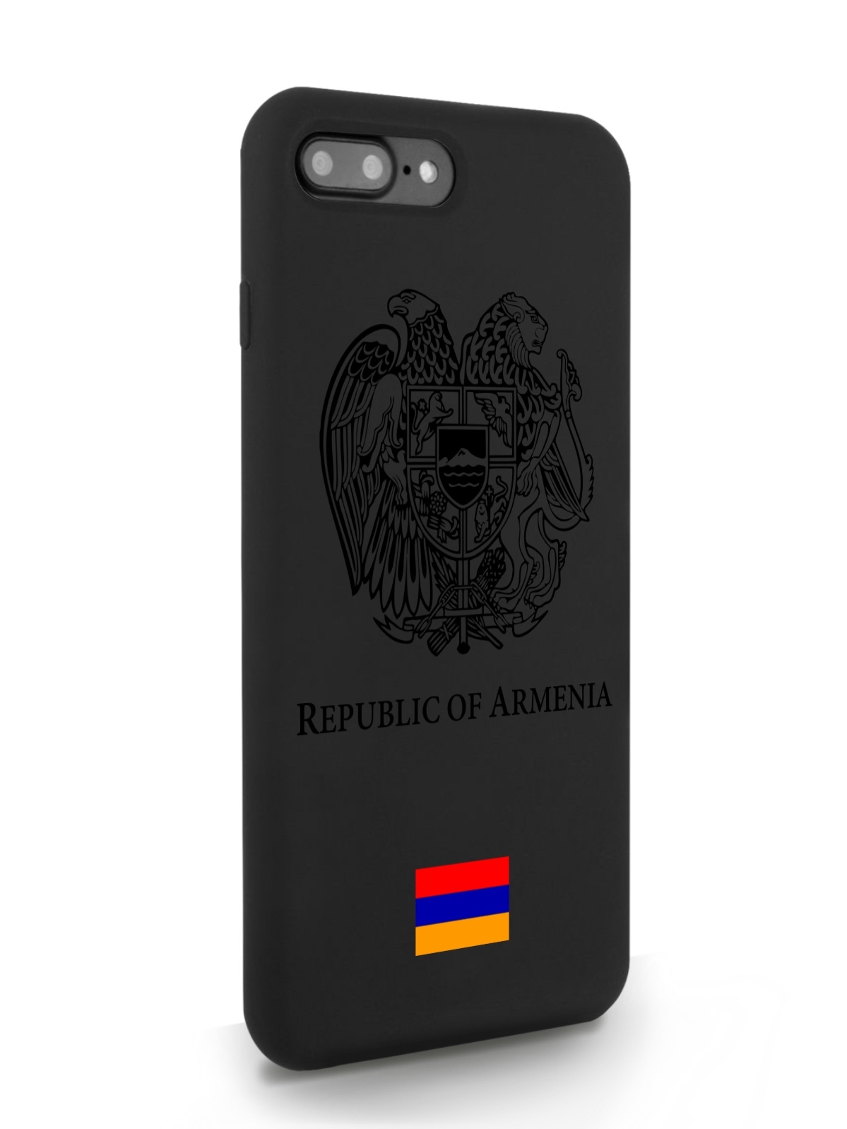 Черный SignumCase для iPhone 7/8 Plus Черный лаковый Герб Армении черный