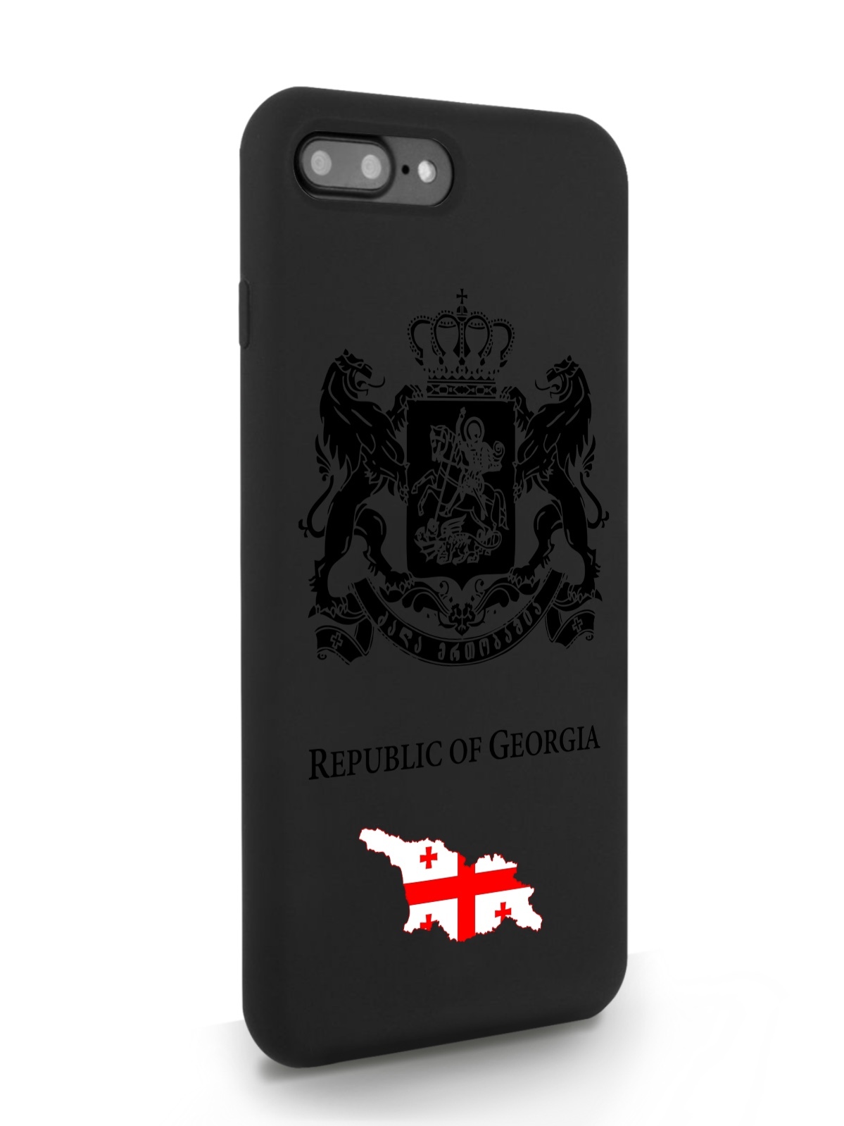 Черный SignumCase для iPhone 7/8 Plus Черный лаковый Герб Грузии черный