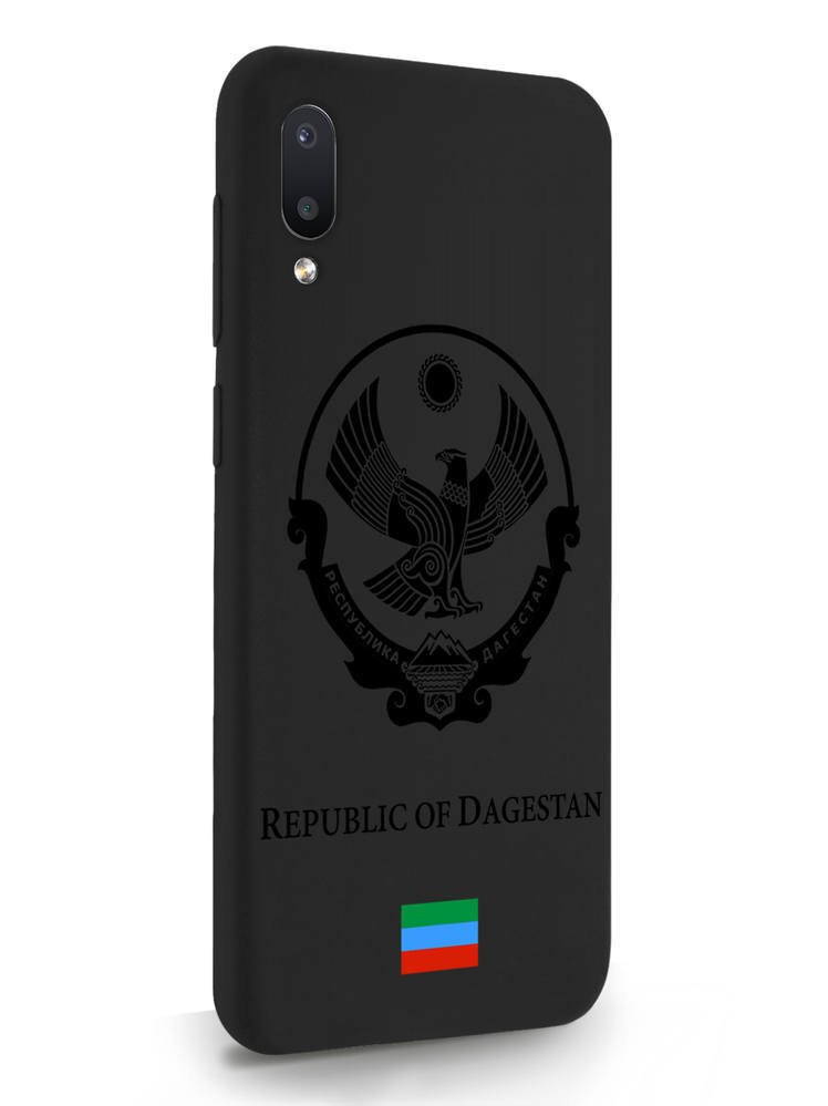 Чехол SignumCase для Samsung Galaxy A02 Черный лаковый Герб Дагестана черный