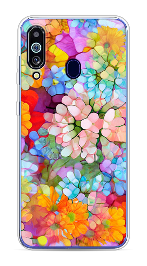 Чехол на Samsung Galaxy M40 "Цветы витраж"