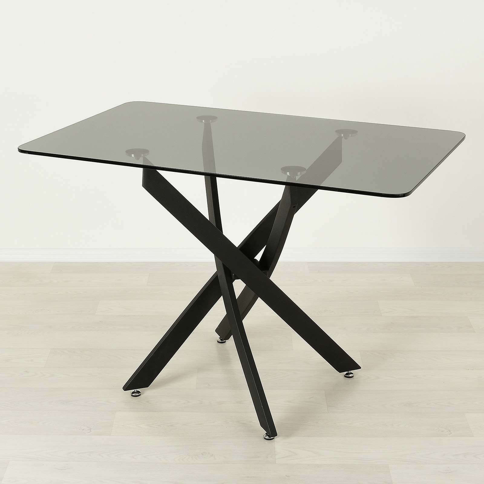 Кухонный стол Mebel Apartment Рим 10 серый/черный 1200х800