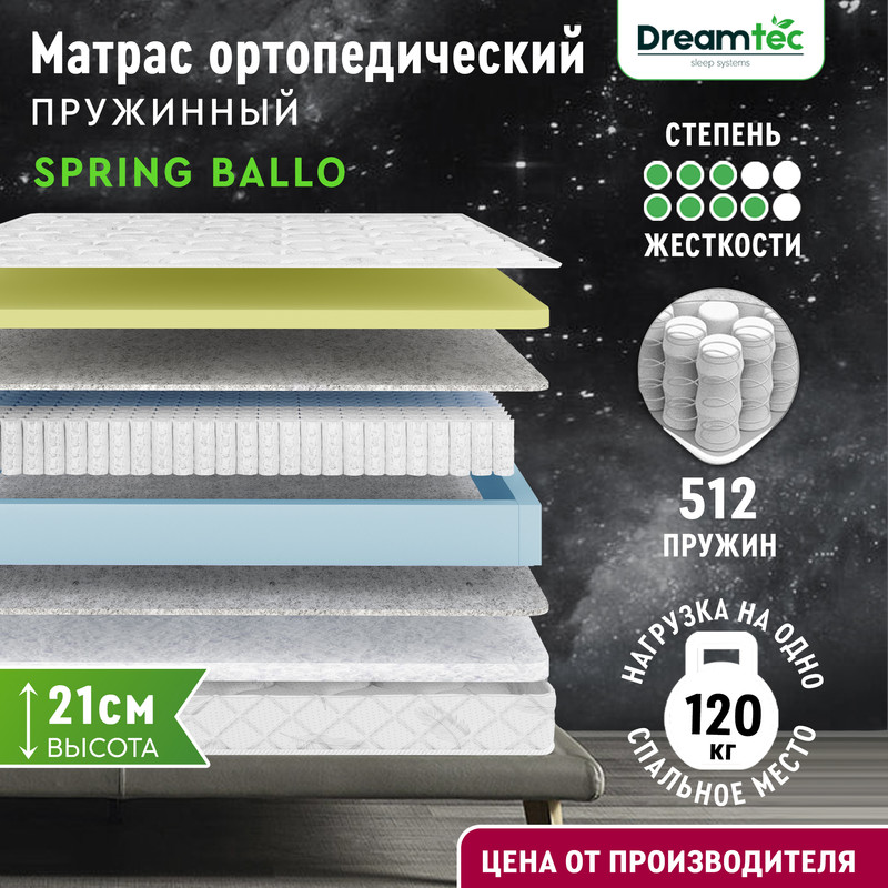 Матрас Dreamtec Spring Ballo 60х200